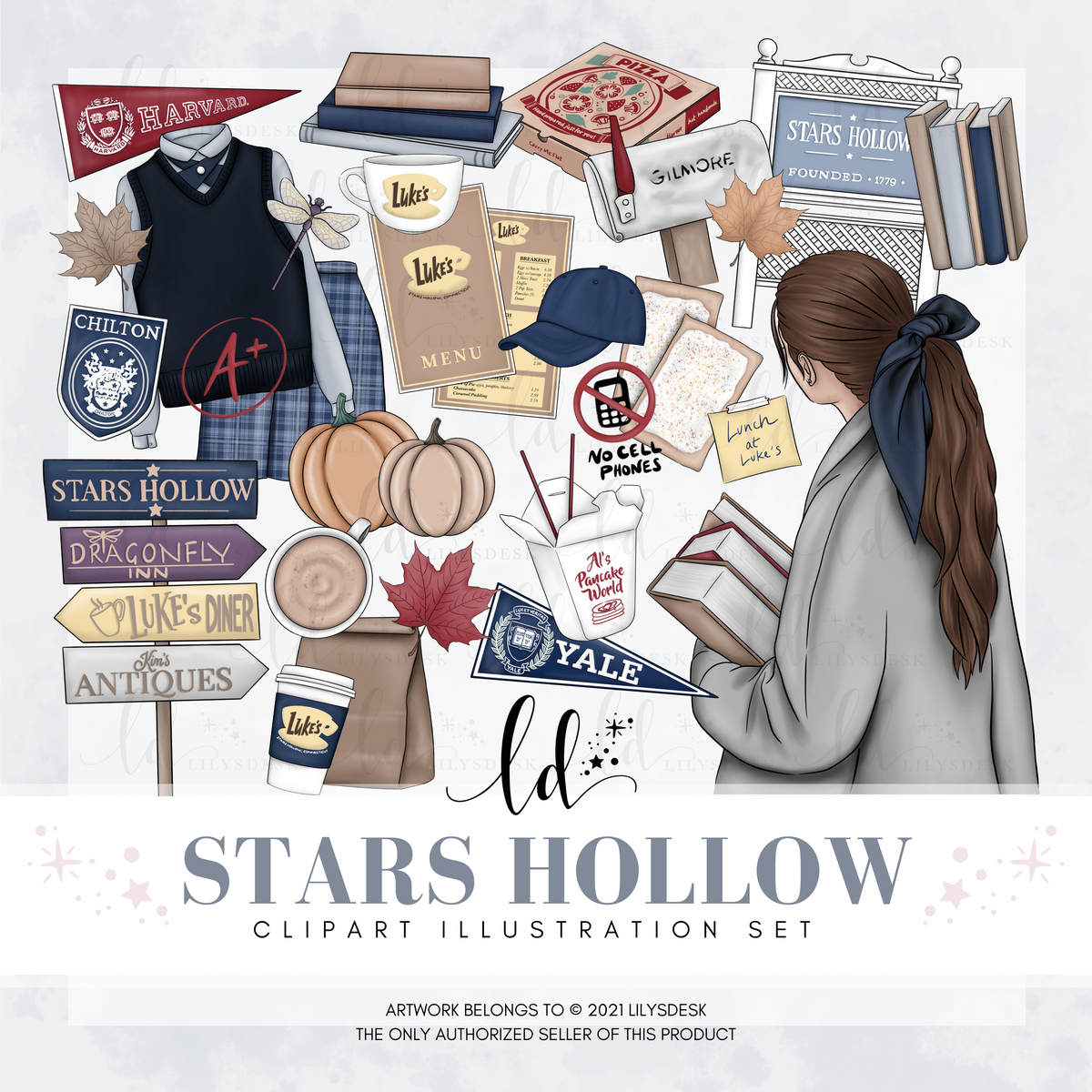 STARS HOLLOW || Clipart Set – lilysdeskartstudio