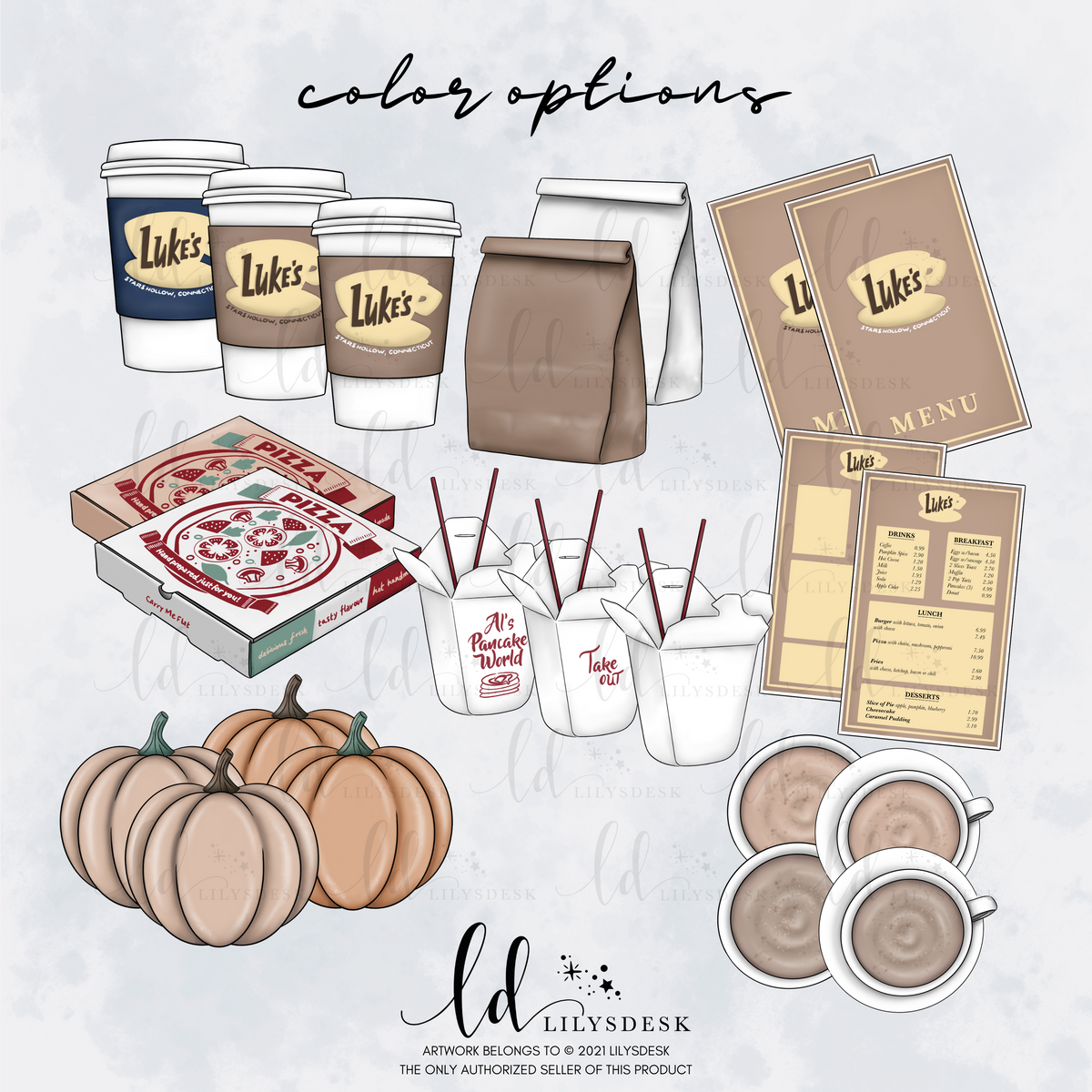 STARS HOLLOW || Clipart Set – lilysdeskartstudio
